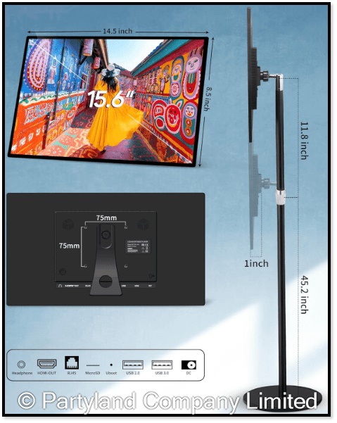 Interactive Touchscreen Monitor with Floor Stand - Rental and Event ...